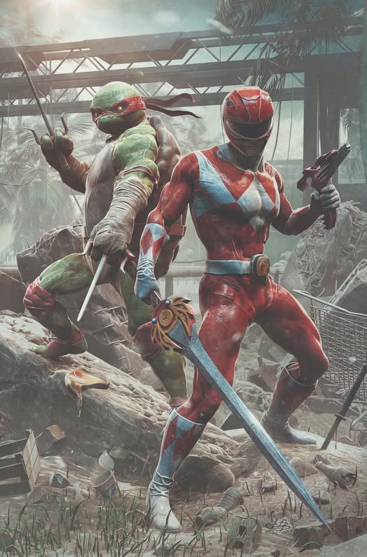 MMPR/Teenage Mutant Ninja Turtles III #1 FOIL CK Shared Exclusive - Bj ...